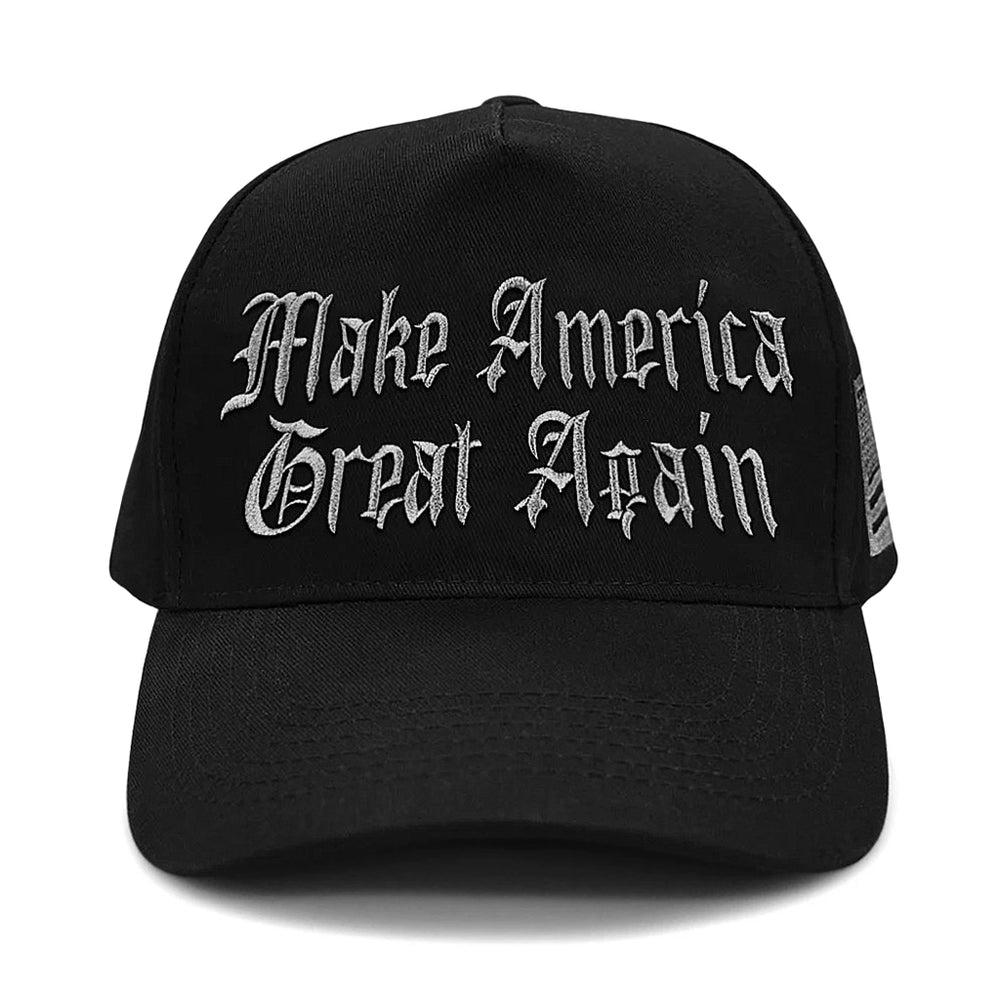 Elon Musk Dark Gothic MAGA Keps - Make America Great Again